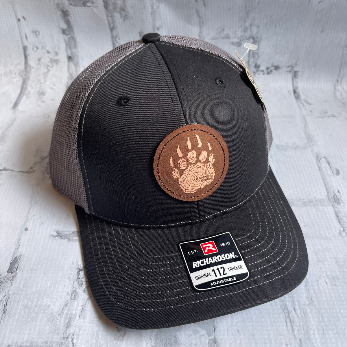 Hammer Down "Bear Claw Topo" Hat - Black with Leather Patch – Southern Charm "Shop The Charm"