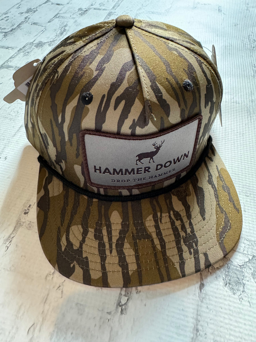 Hammer Down “Deer" Hat - Stripe Camo with Black Rope – Southern Charm ...