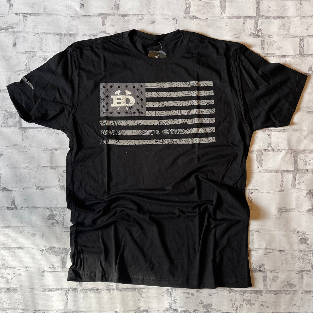 Hammer Down "Topo Flag" Short Sleeve T-shirt - Black – Southern Charm ...