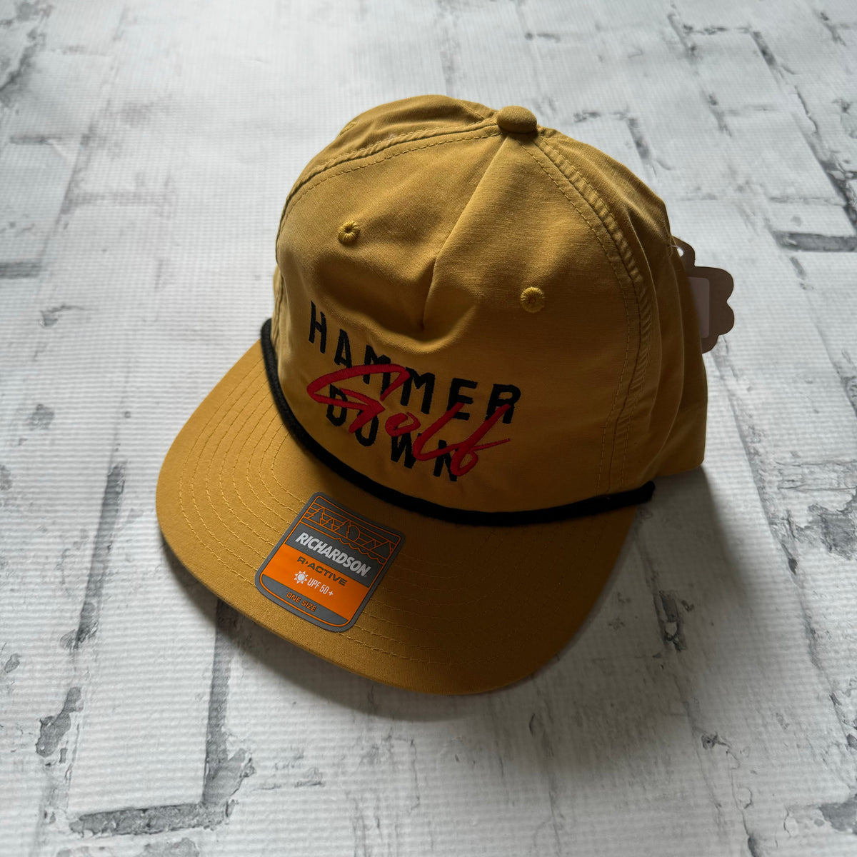 Hammer Down “Golf Strike" Hat - Biscuit with Black Rope – Southern ...