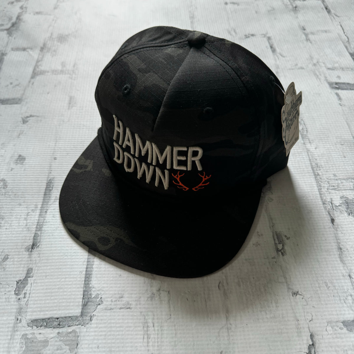 Hammer Down “Lettering" Hat - Multicam with Black Rope – Southern Charm ...