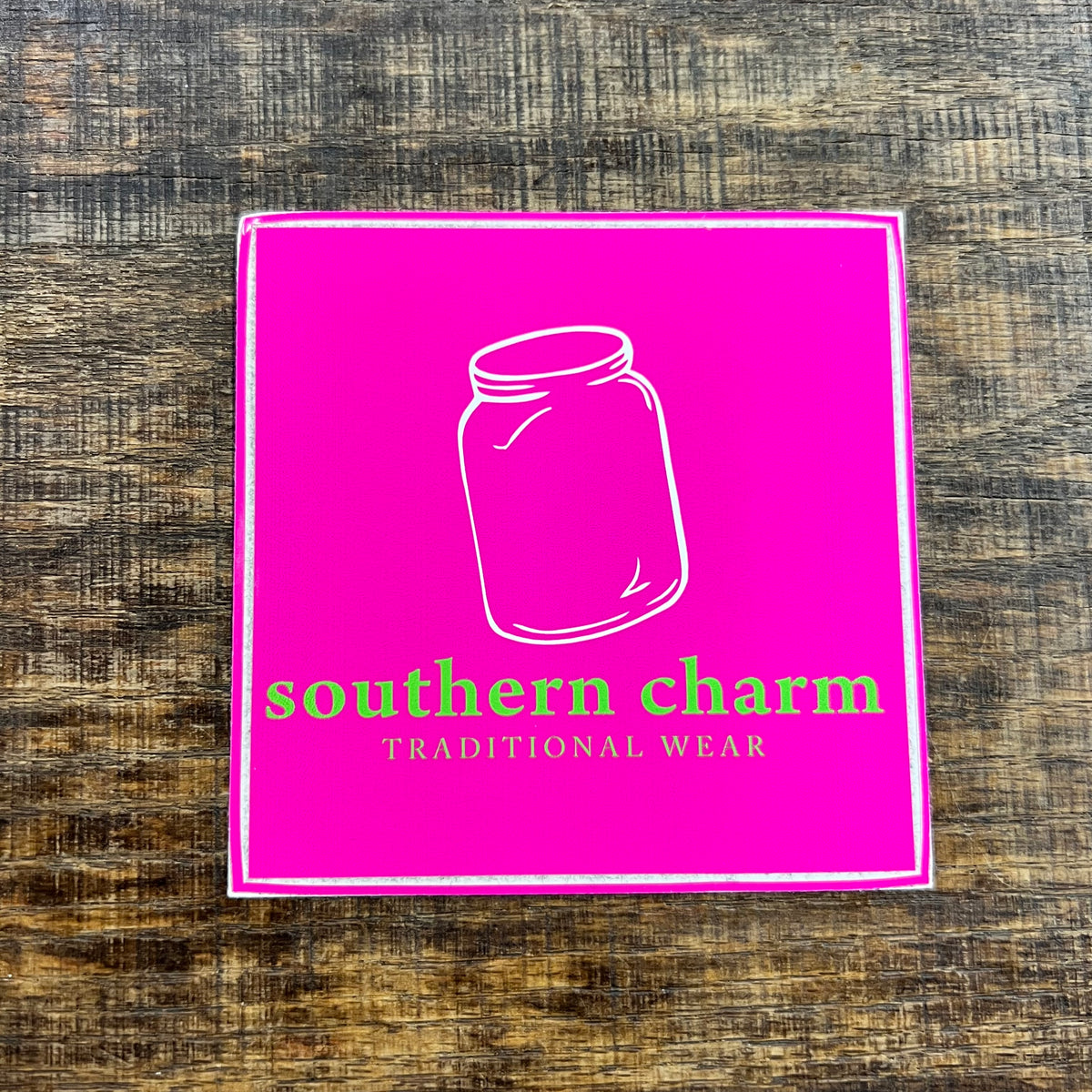 Southern Charm "Jar Square" Sticker - Pink – Southern Charm "Shop The ...