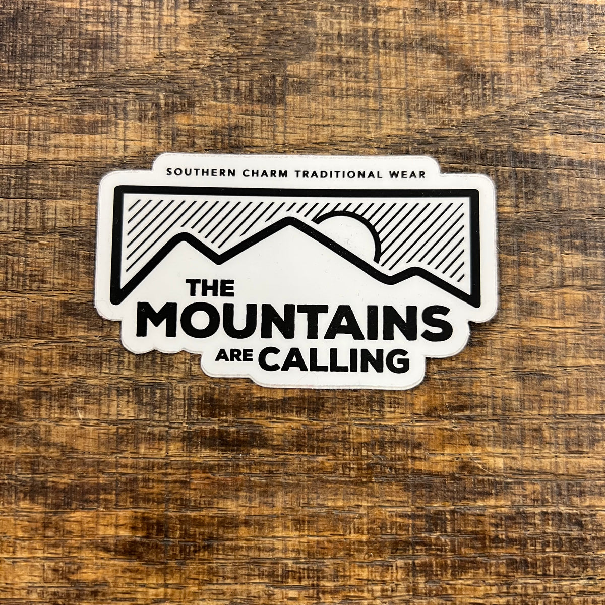 Southern Charm "Mountains Are Calling" Sticker - Black and White ...