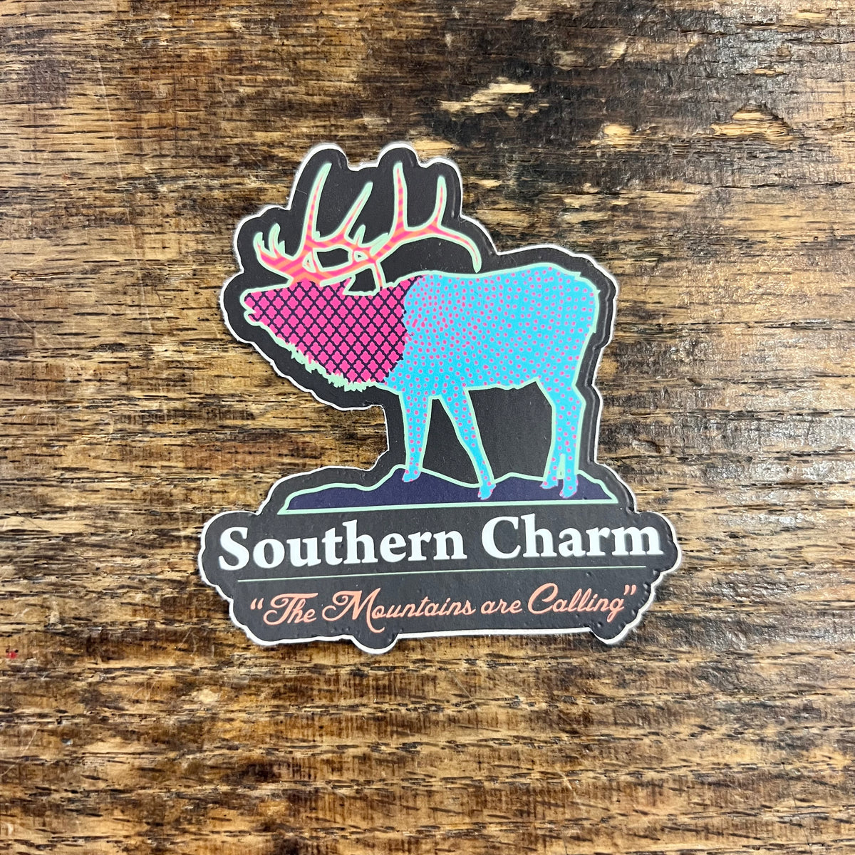 Southern Charm "Girl Elk" Sticker - Pink and Blue – Southern Charm ...