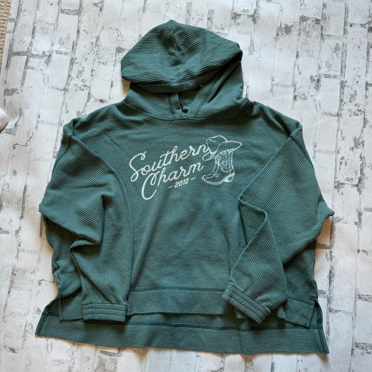 Southern Charm “Floral Cowboy Boot" Long Sleeve T-shirt - Lagoon ...